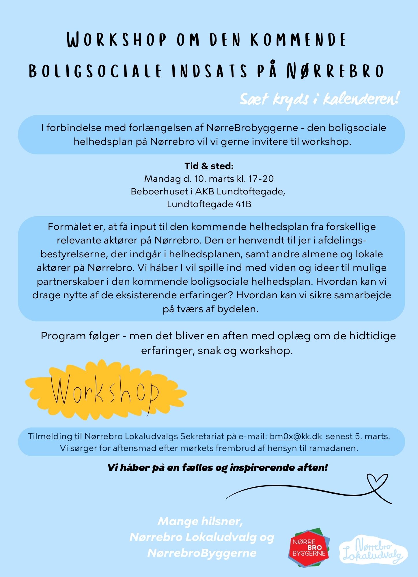 Workshop om den kommende boligsociale indsats på Nørrebro - Nørrebro Lokaludvalg